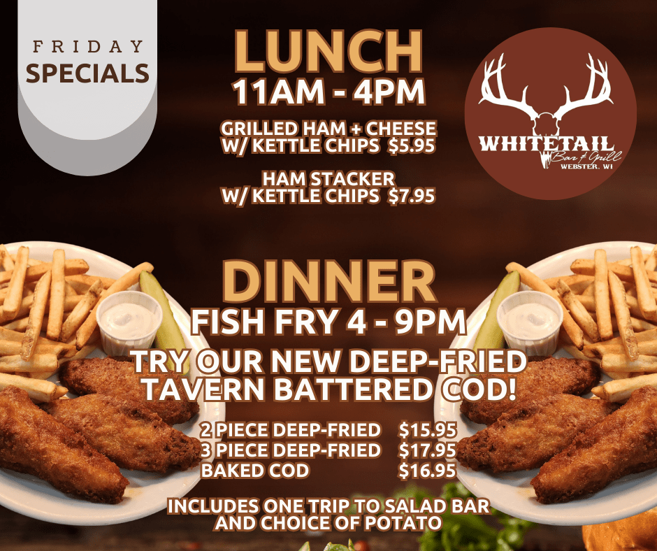 Specials – Whitetail Wilderness Bar, Grill & RV Resort